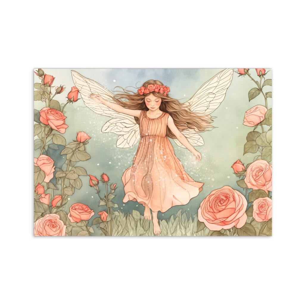 Rose Fairy – postcard – Makanuma – Soulful Toys and Learning Materials ...